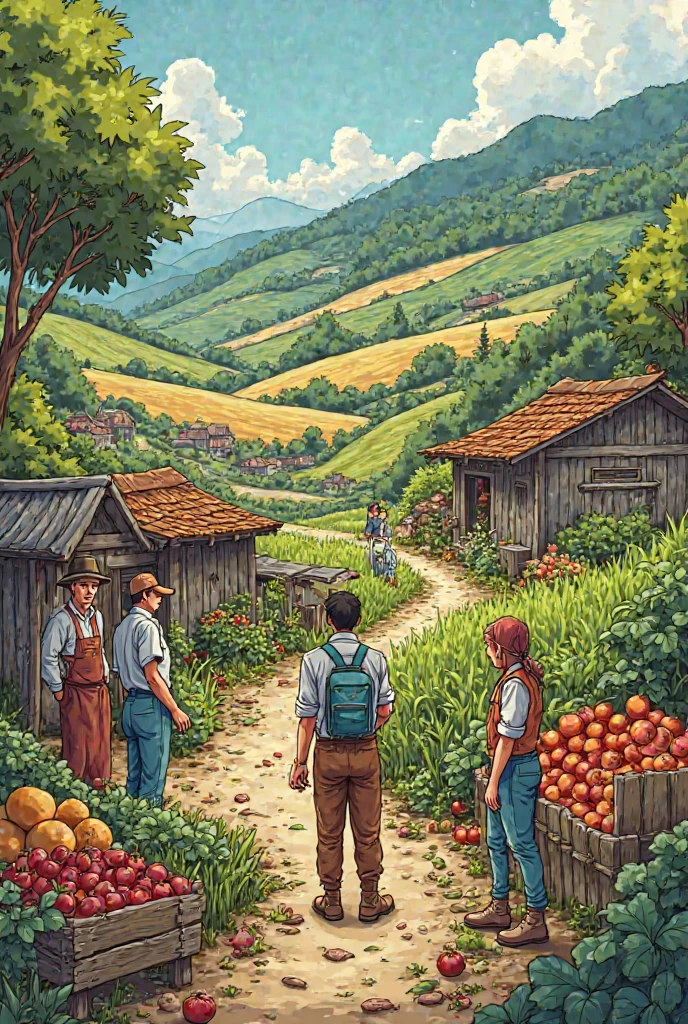 Create a comic about agriculture with dialogue - SeaArt AI