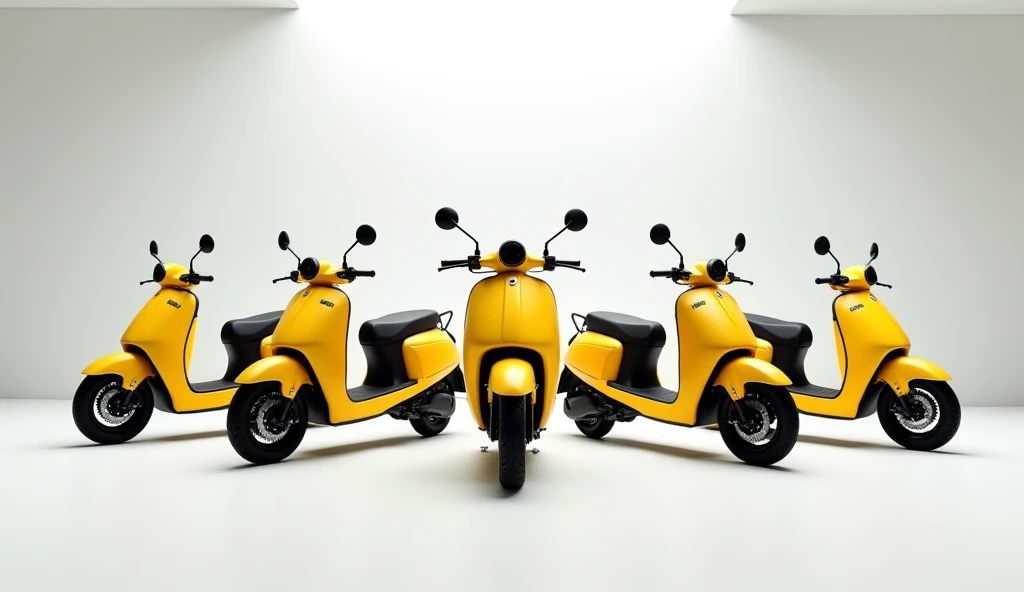5 scooters that cross the 100 kmph stand in white luxurious showroom ...