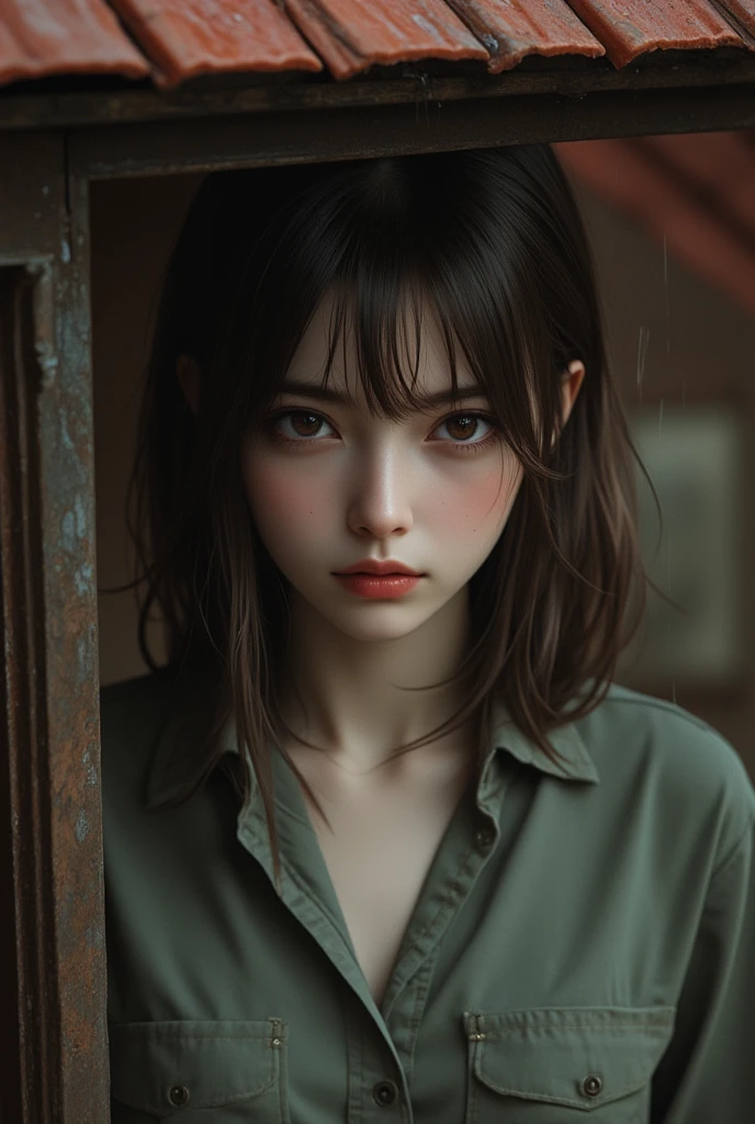 looking at Raindrops Dripping from the Roof