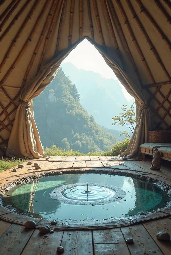 Inside the yurt on a png background is osmosis for water - SeaArt AI
