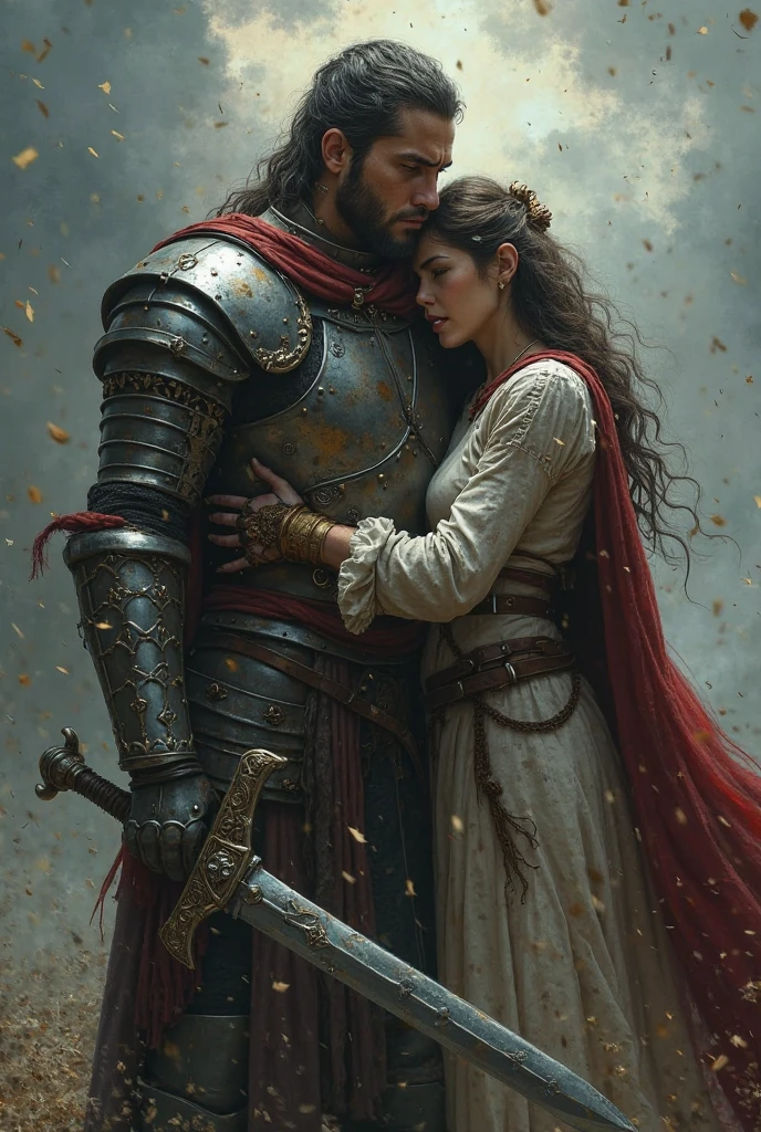 A warrior protecting a woman - SeaArt AI