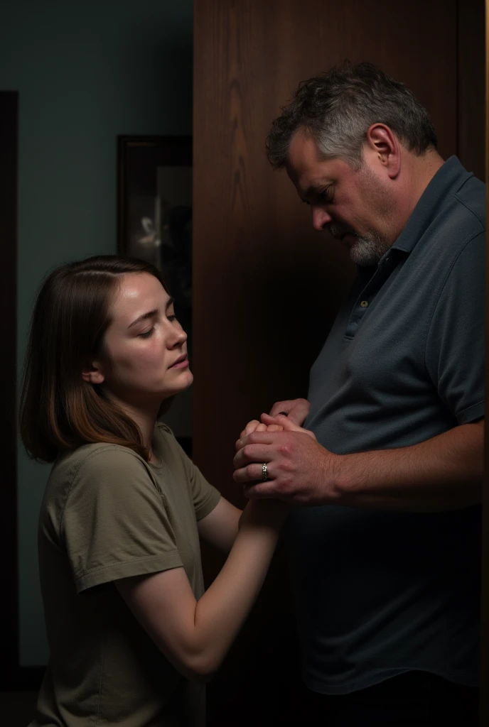 娘が父親の友人にキスを強要される - SeaArt AI