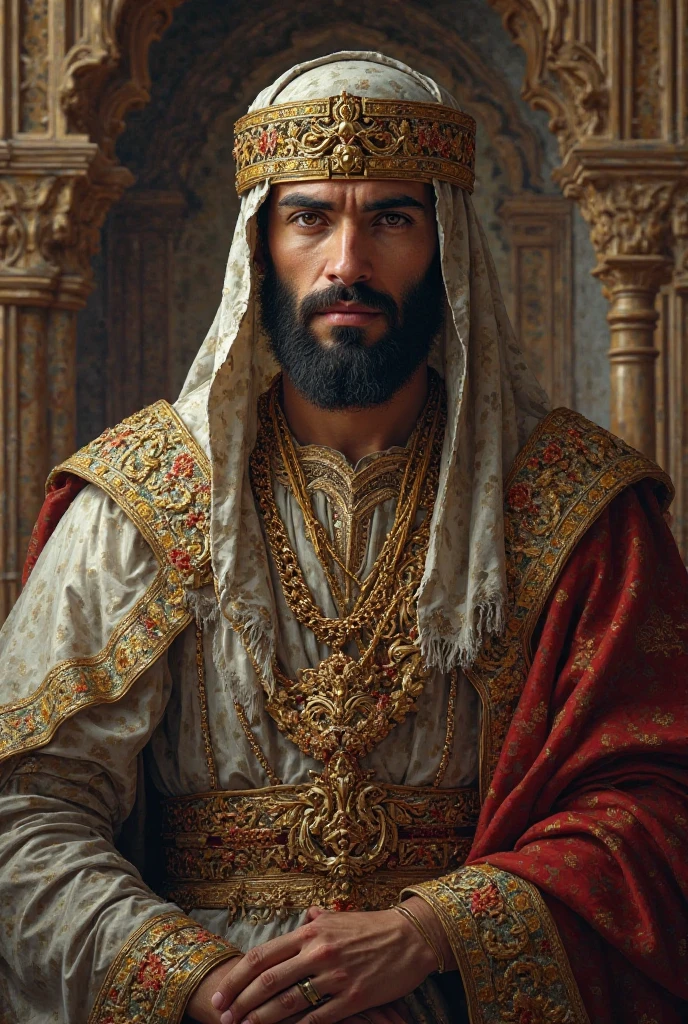 Create a photo of Marwan ibn Hakemin, the Umayyad Caliph who lived in ...