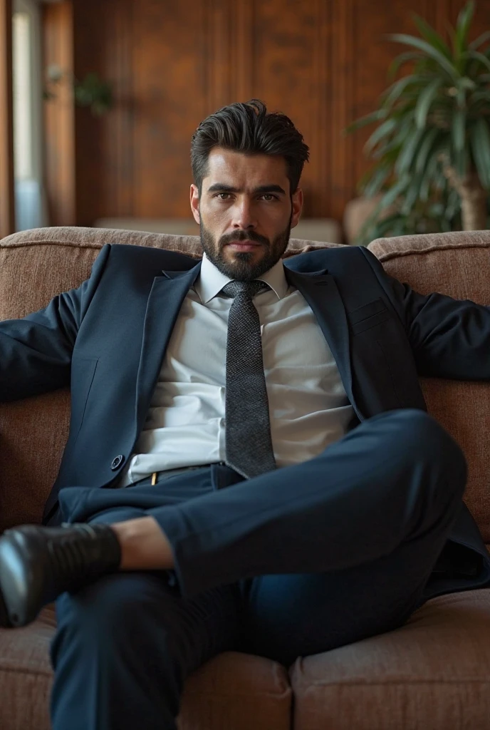 A Syrian man dressed in a business suit sits in front of you on the ...