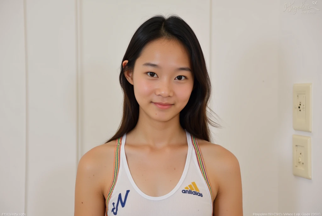 Innocent, cute, cute, beautiful Japanese girl, full body, track and field athl - SeaArt AI