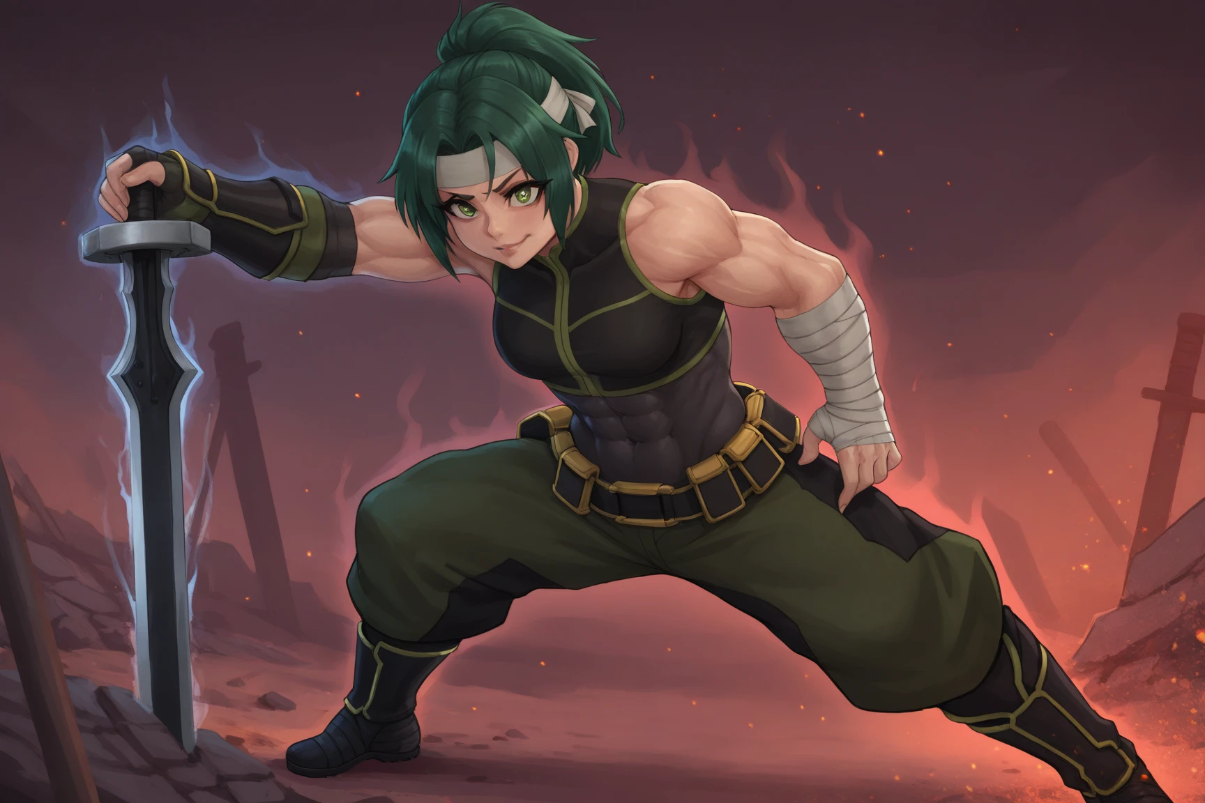 A fierce and battle-hardened warrior, Maki Zenin stands with an ...