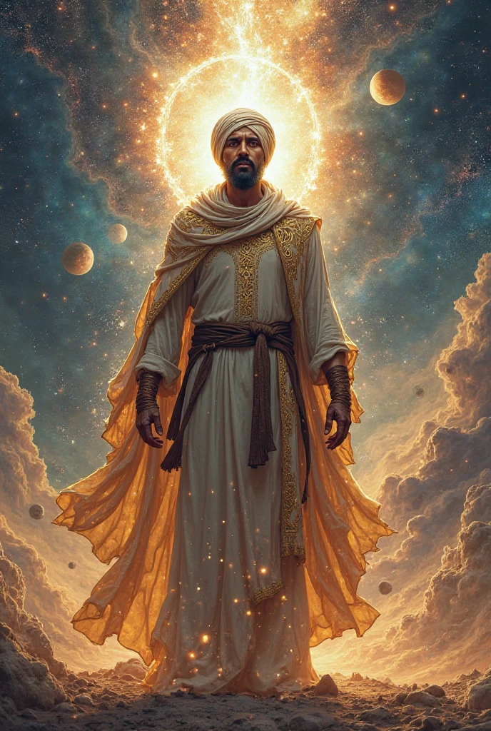 A muslim man as the herald of Galactus. As powerful as Galactus - SeaArt AI