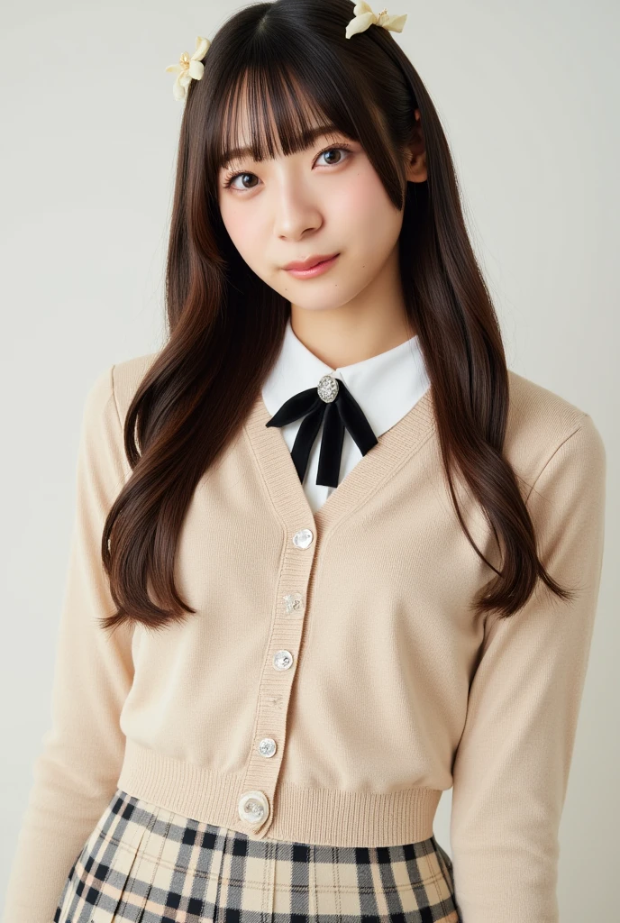 Photorealistic, 8K, soft diffused lighting. A young woman with long ...