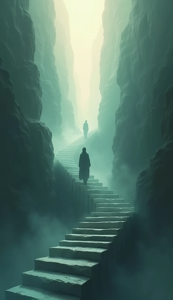 An infinite staircase, symbolizing continuous progress - SeaArt AI