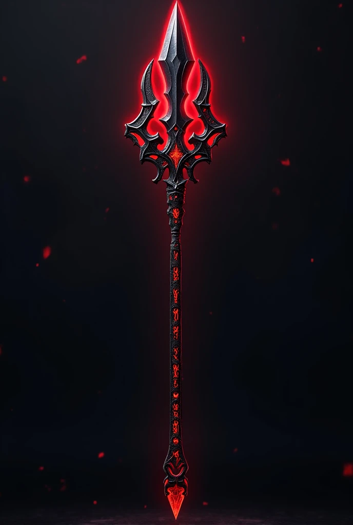 Dark fantasy giant stick, inspired by a demon queen, black obsidian ...