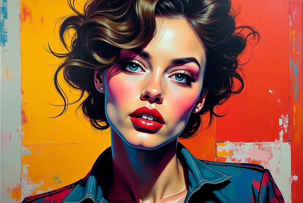 Human oil painting pop art in abstract style from photos - SeaArt AI
