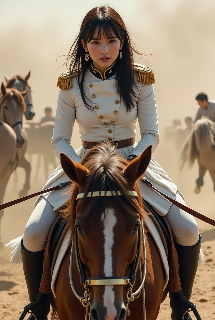 Flashy battle death,female hero on horseback blushes with orgasm ...