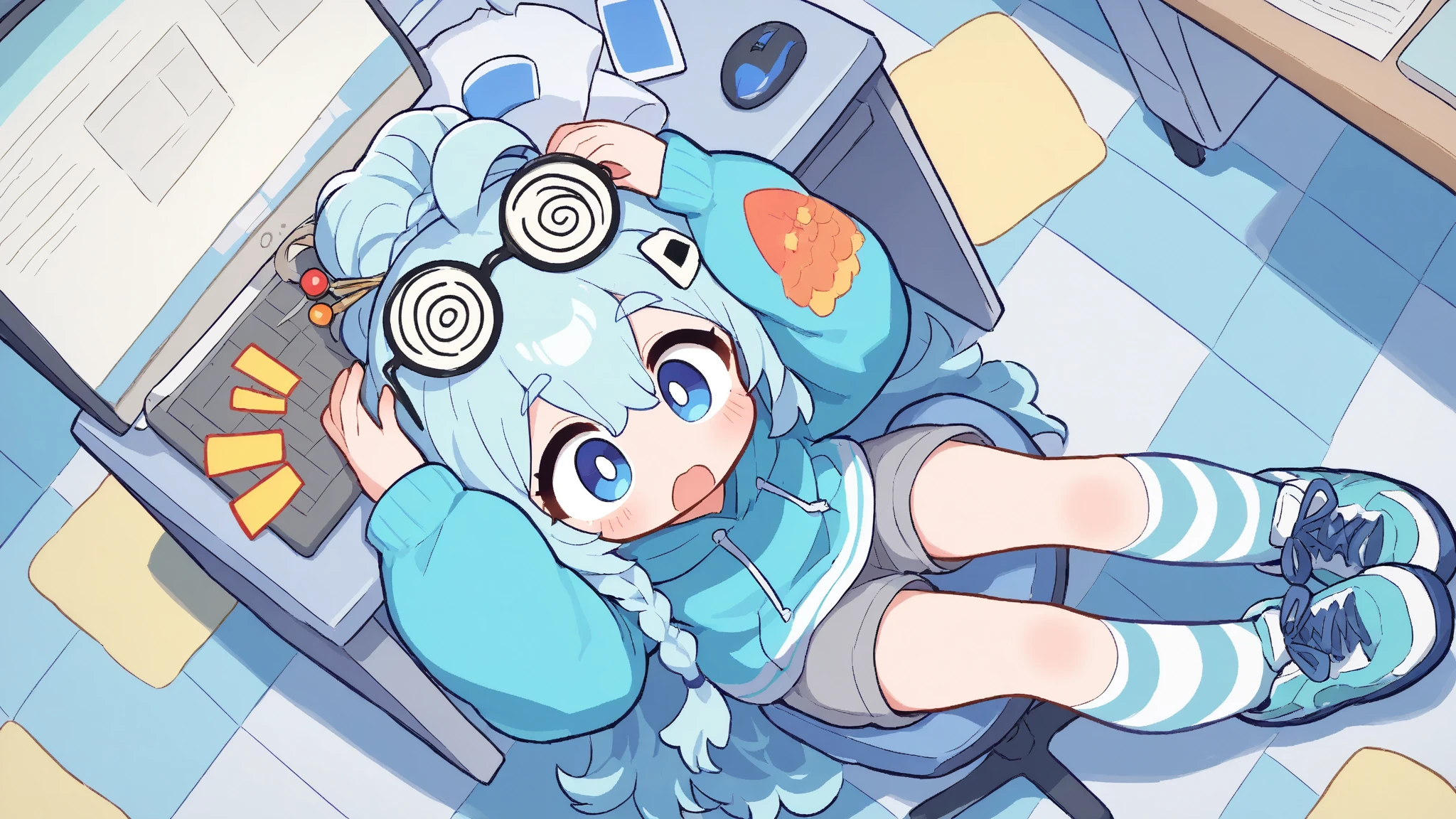 (masterpiece,best quality:1.2),(okmc),Alone,girl\(Onigiri Hairpin ...