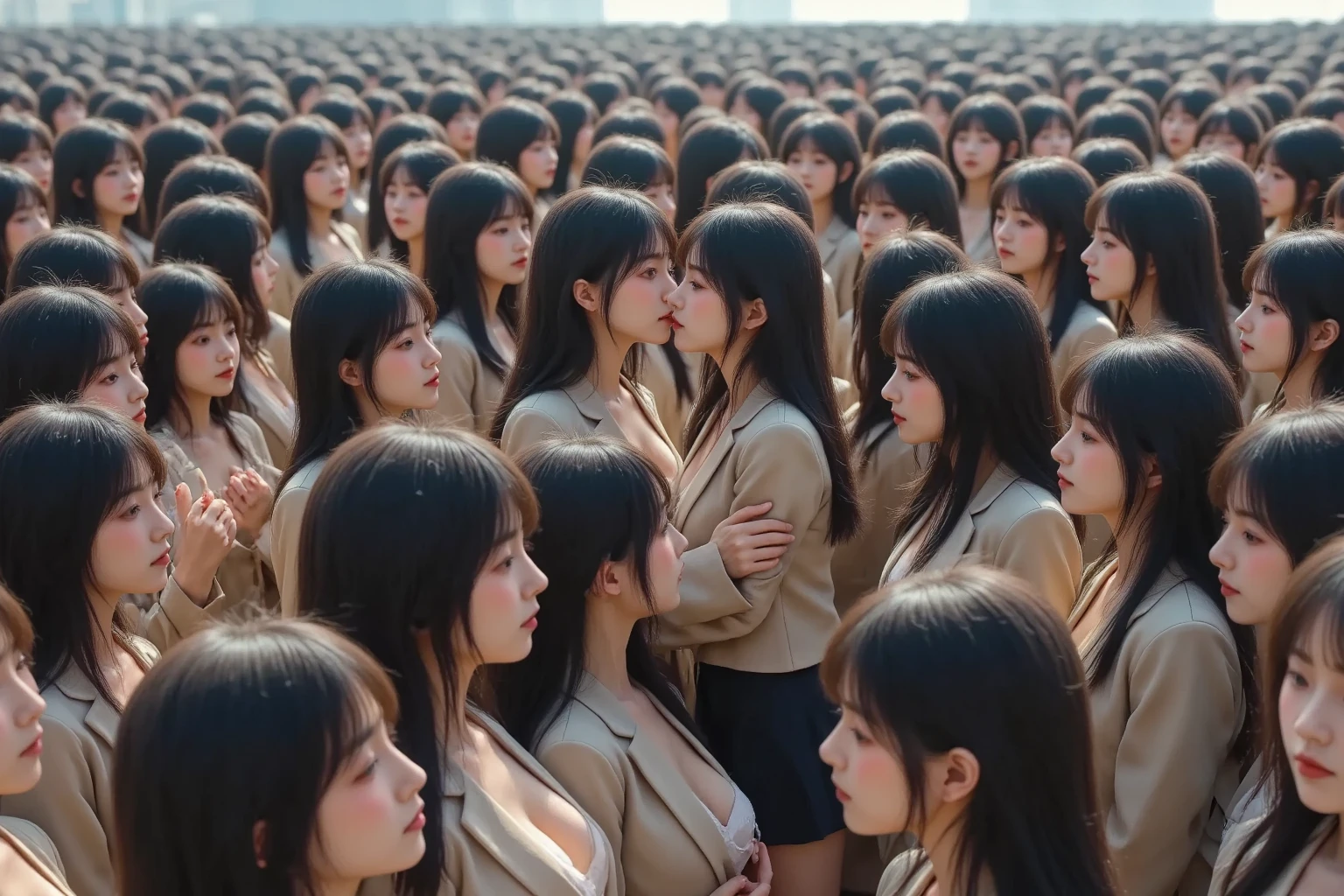 (((Myself = Japanese Beautiful Super Clone multiply girls))) - SeaArt AI