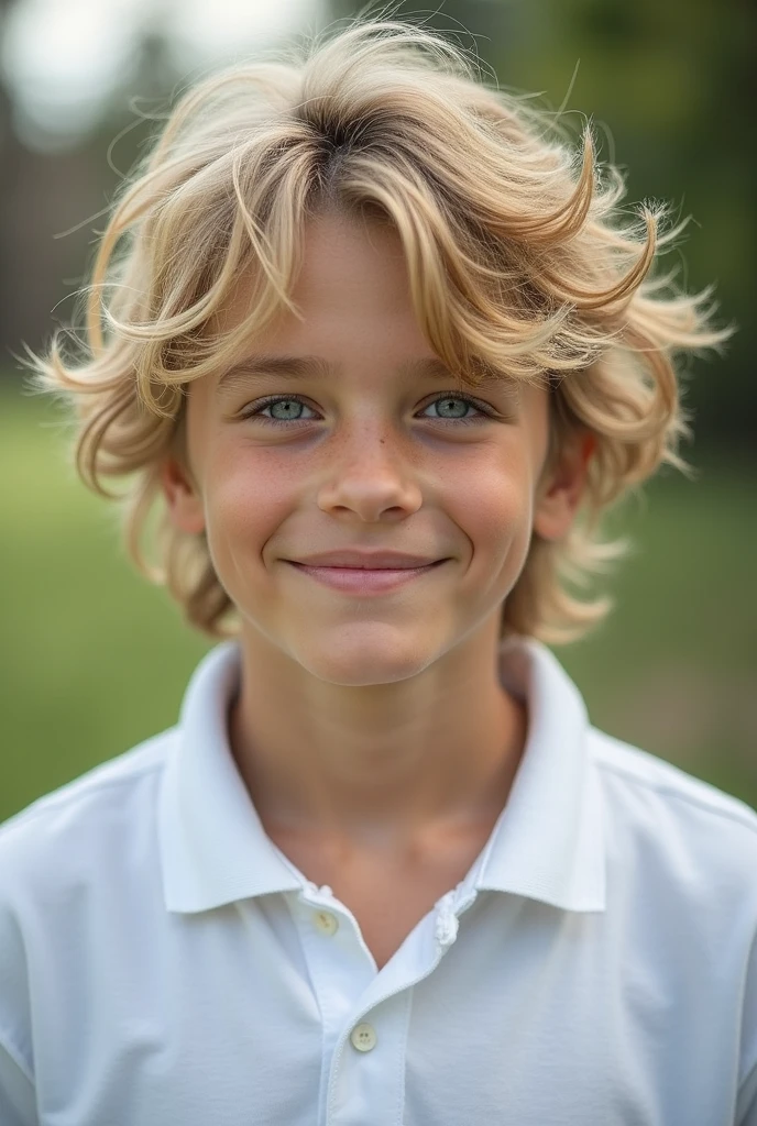 A young man of approximately 15-, with an angelic face and a serene ...