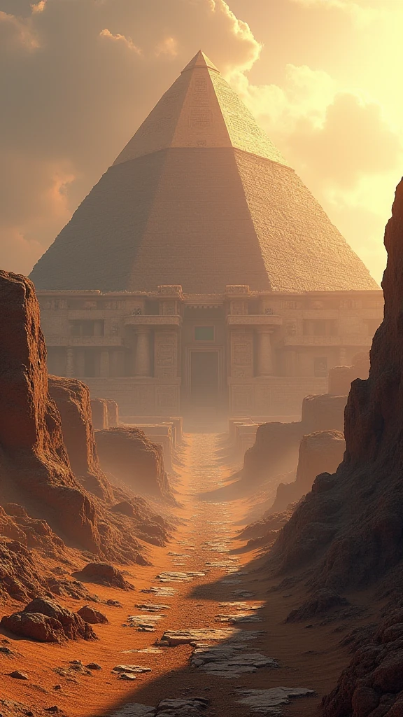 Ancient city of kush,pyramids,ziggurats,detailed 3d render,epic fantasy ...