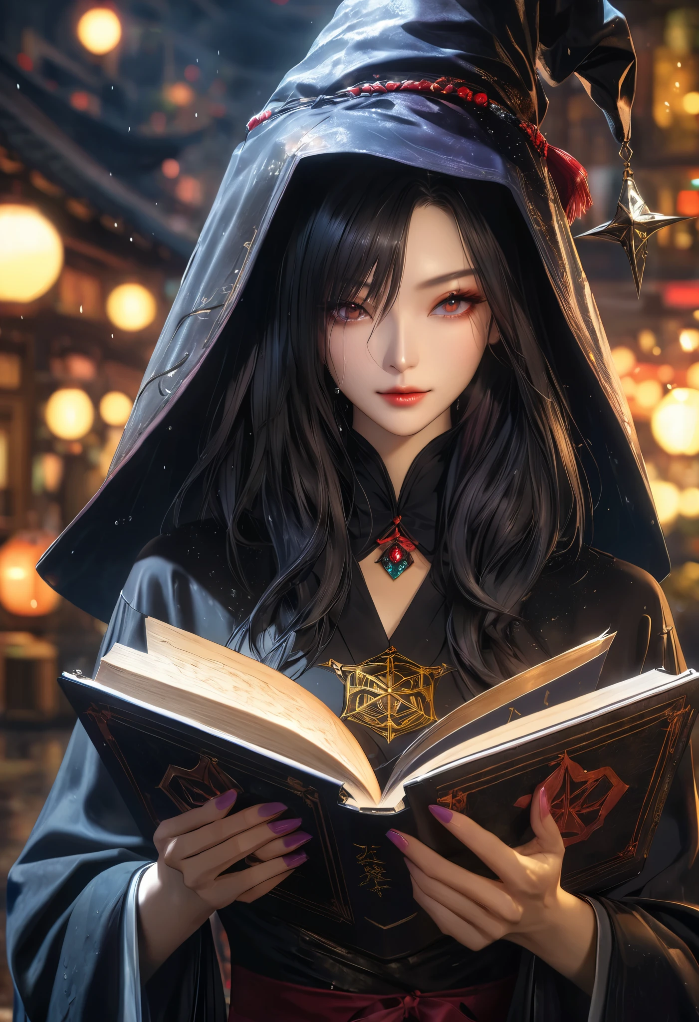 attractive adult women, alone, The Bewitching Witch with the Book ...