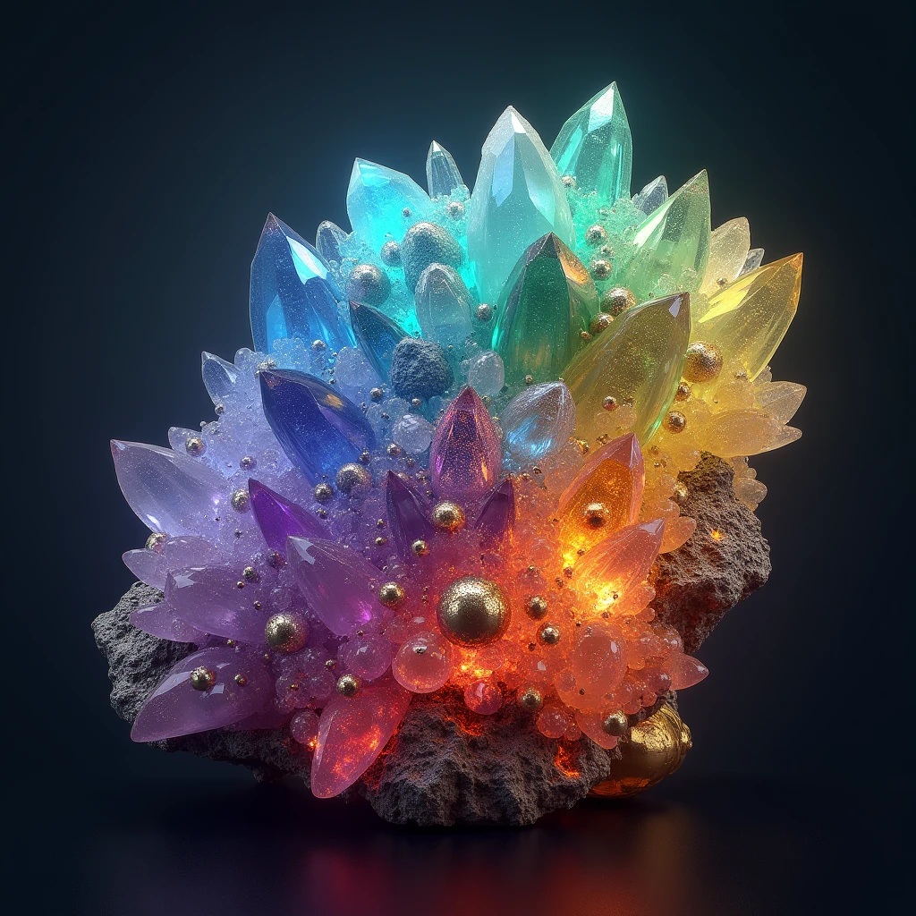 Ferranium (Ferranium) — Transparent crystal with blue accents - SeaArt AI