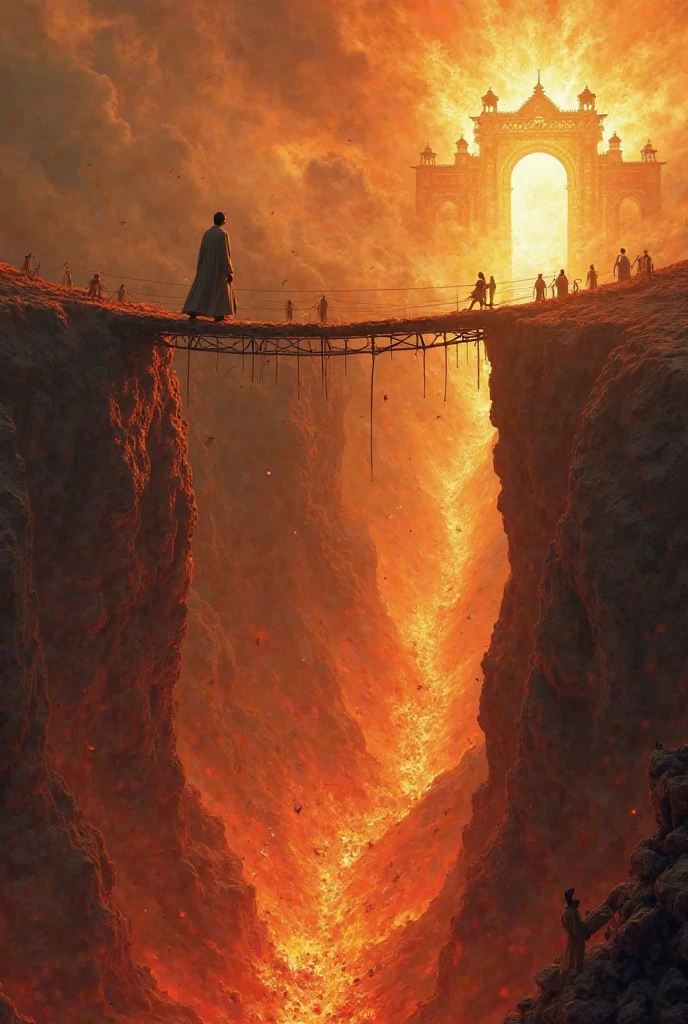 "A razor-thin bridge stretching over a terrifying, fiery pit of Hell ...