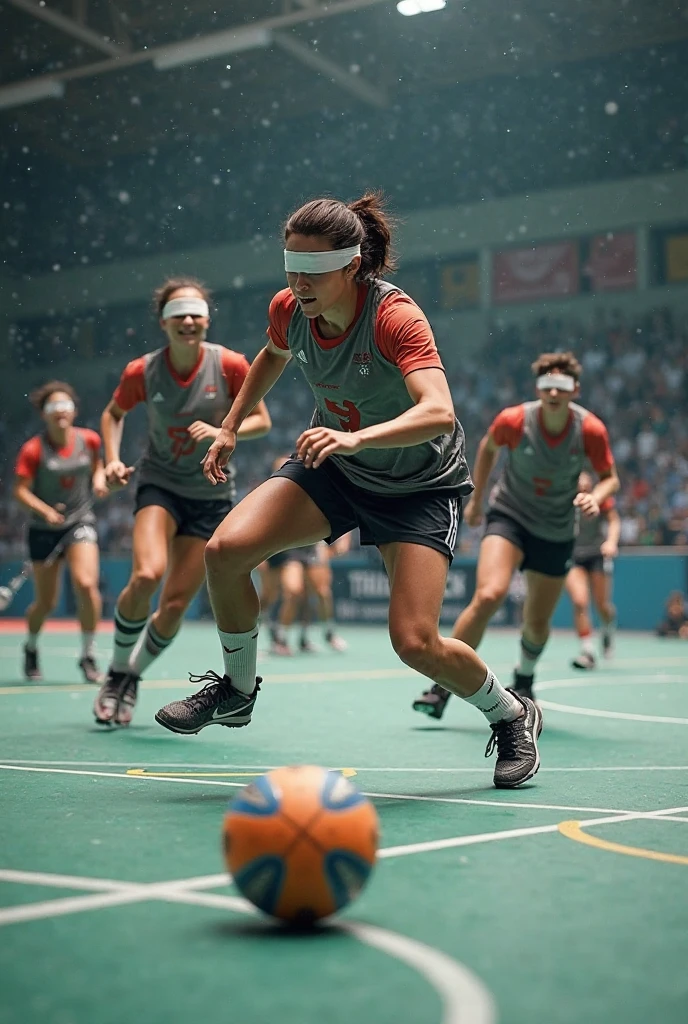Create an image of a GoalBall match - SeaArt AI