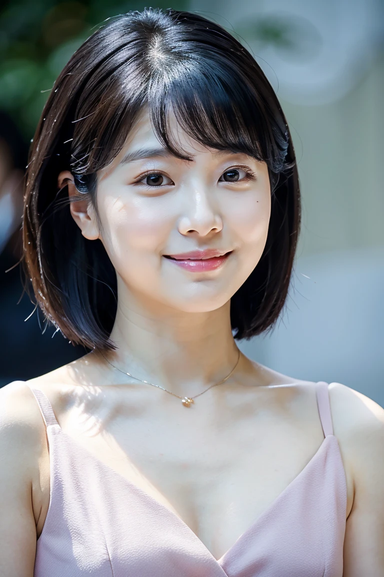 Black hair short hair、Age 35、I can see my cleavage、 woman dressed in ...