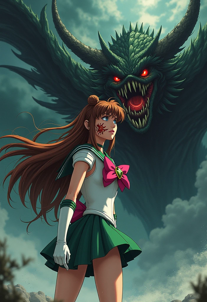 Sailor Jupiter's face was slashed by a mysterious monster Wear the ...