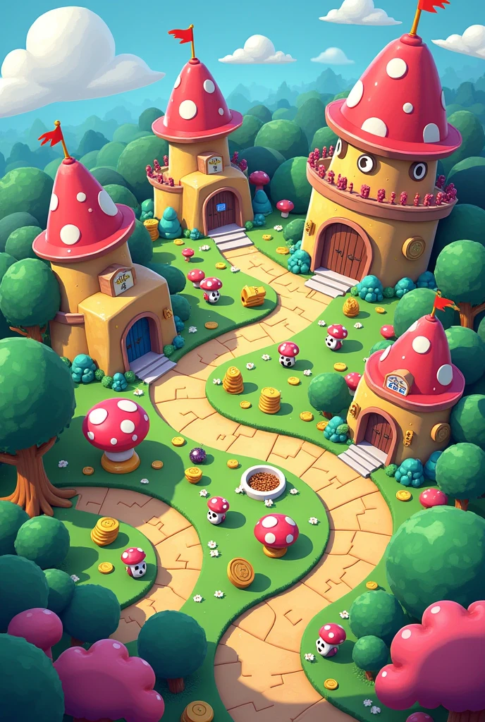 No like a mario party map for a boardgame - SeaArt AI