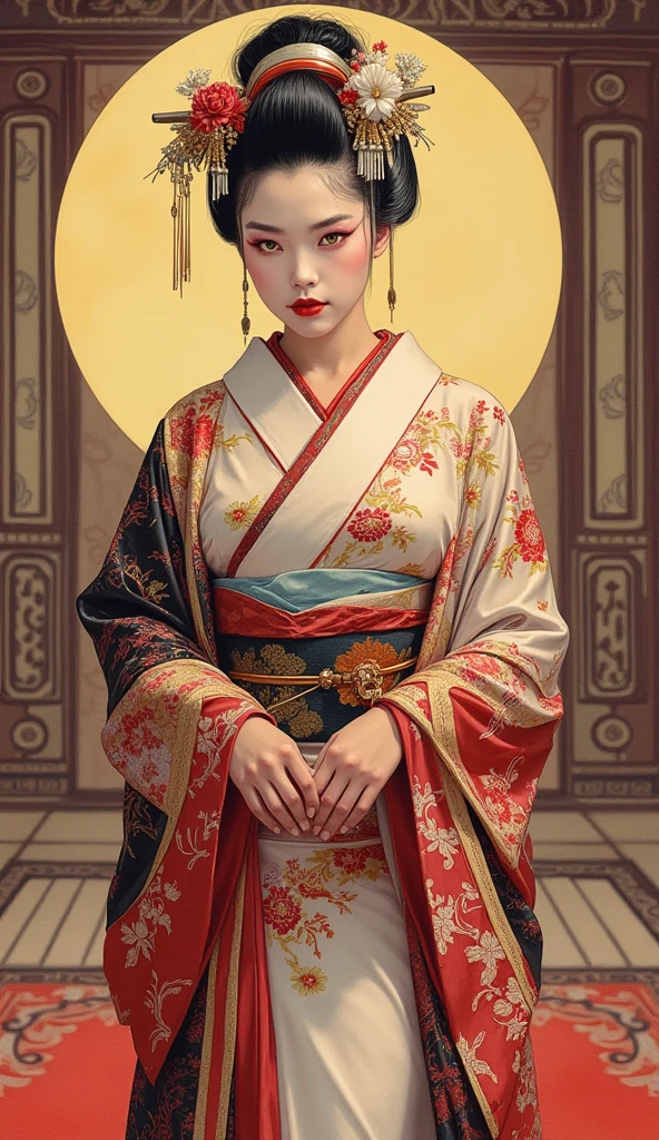 The proportions and detailed textures multicolored brushwork and ...
