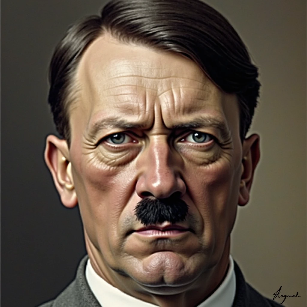 Adolf Hitler, a man of average height, with about 1,73 m tall - SeaArt AI