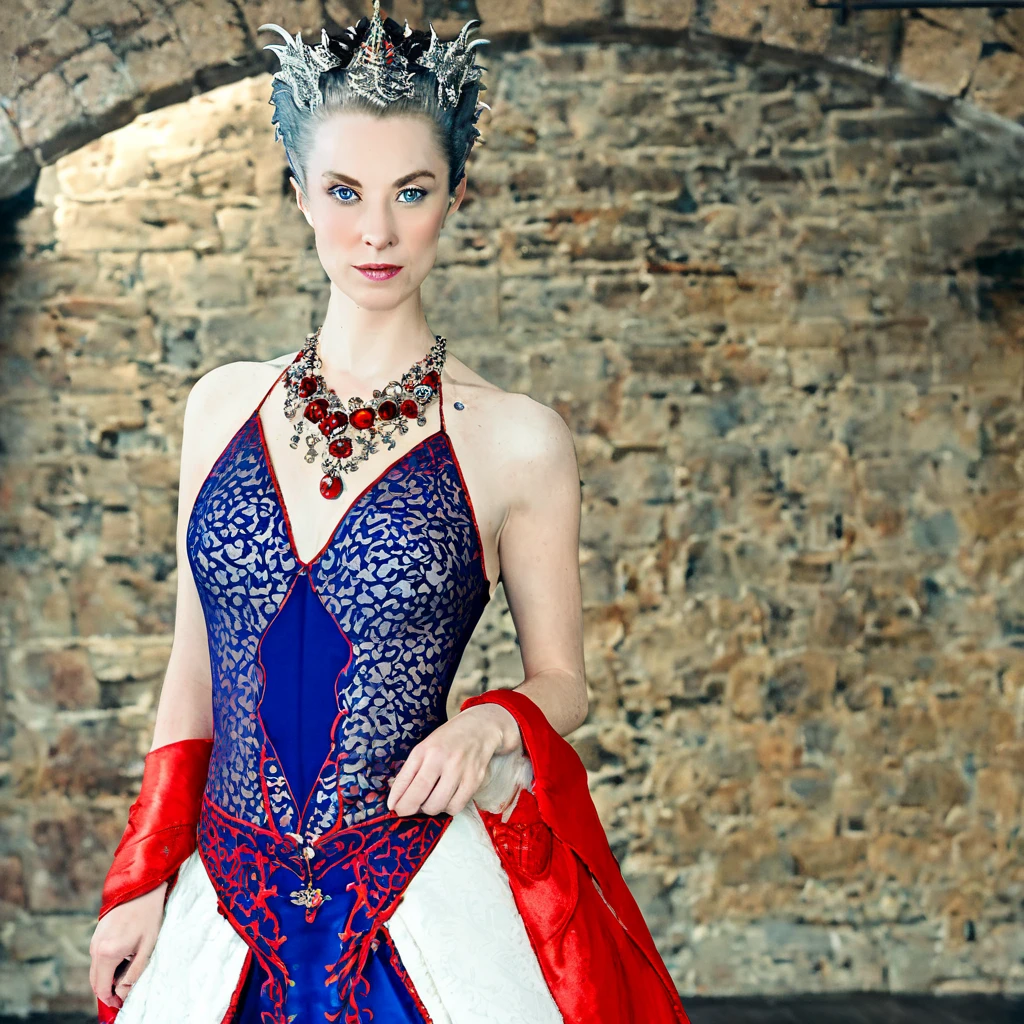 A noble woman from the Middle Ages of England, elegantly dressed in a ...