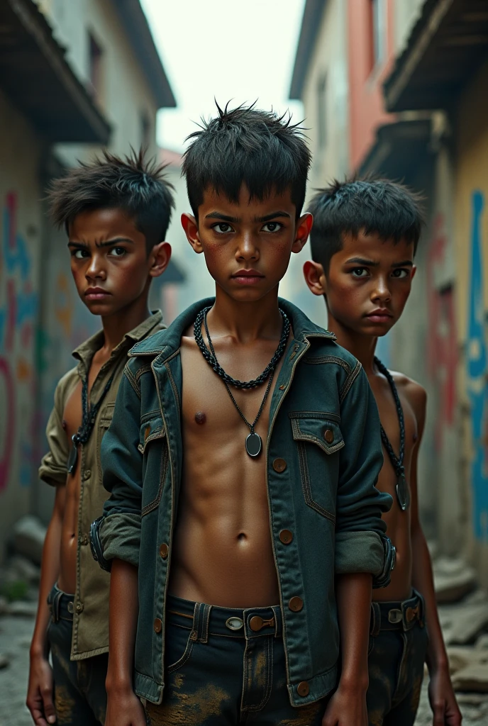 Three boys looking badass - SeaArt AI