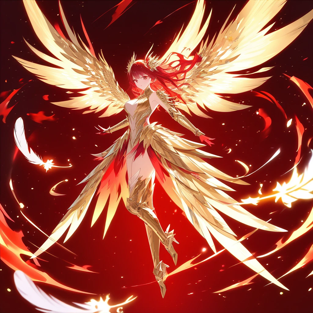 (golden watercolor accents), (dynamic pose), (full-body shot - SeaArt AI