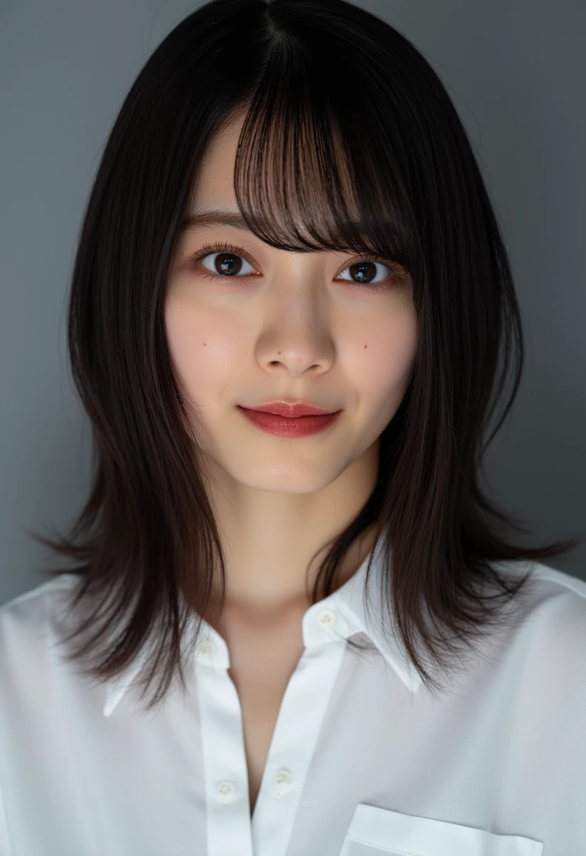 Mhikaru, (medium full shot), beautiful Asian girl with dark eyeshadow ...