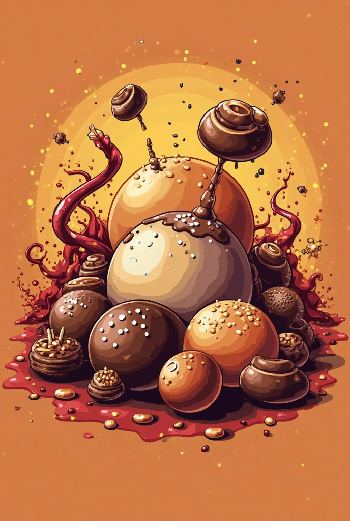 Create a candy brand logo with the name “Que Seja Doce Brigaderia ...