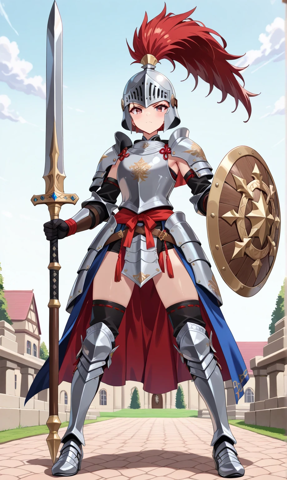(((masterpiece, best quality, high detailed, 16k))) (1girl) A fierce ...