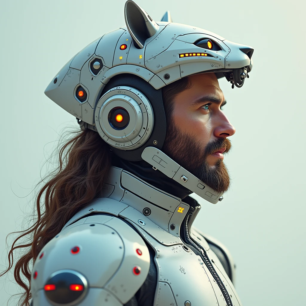 Ulises 31, A young and strong man , with long milky hair, abundant and ...