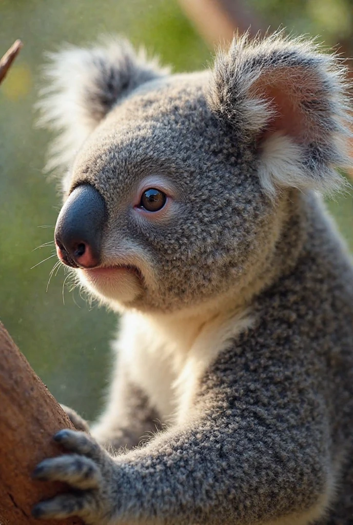 A high-quality profile image of a koala, capturing the best angle that ...