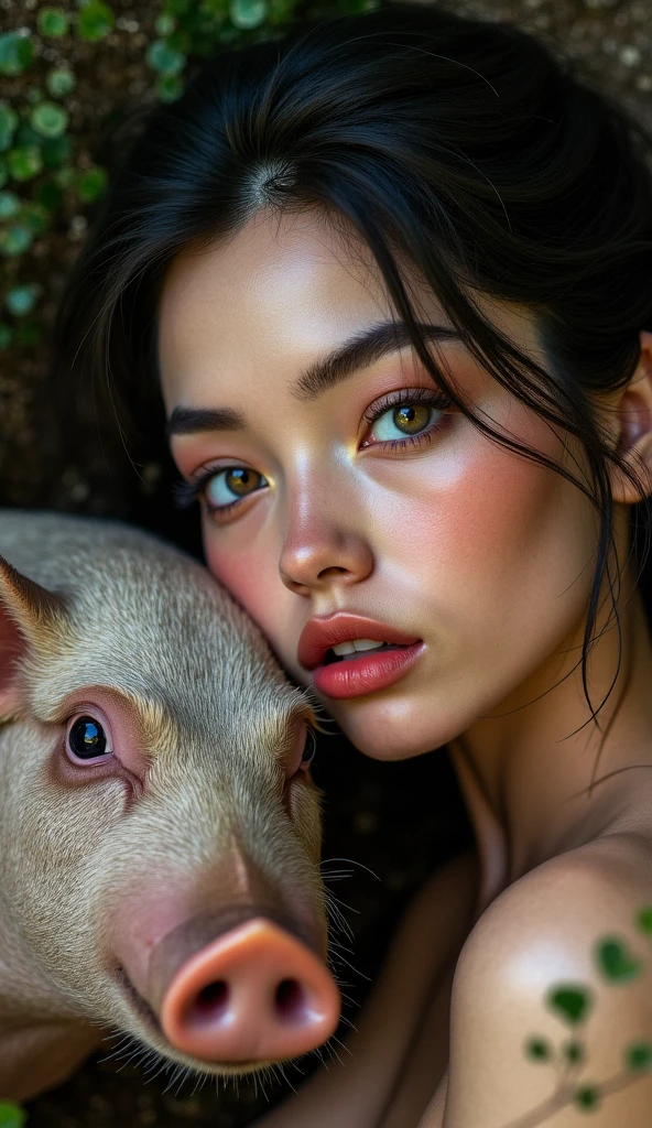 The same 18-year-old woman, with almond shaped eyes , large and ...