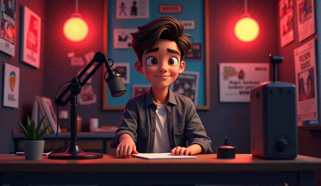 A 2D animated YouTube narration setup featuring a Gen Z narrator in a ...