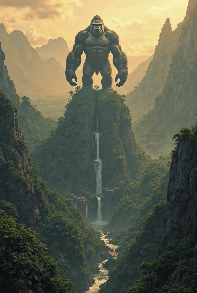 Skull Island from King Kong Movie aerial view. - SeaArt AI