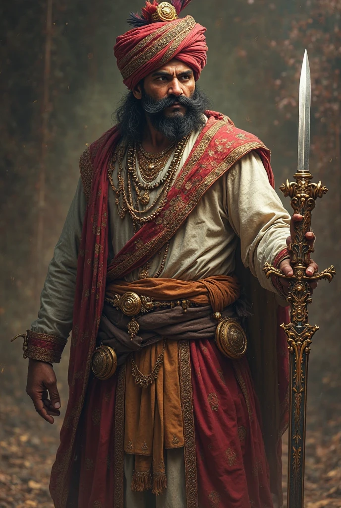 A king of Jammu named Maldev had a large mustache, wore a Rajputana ...