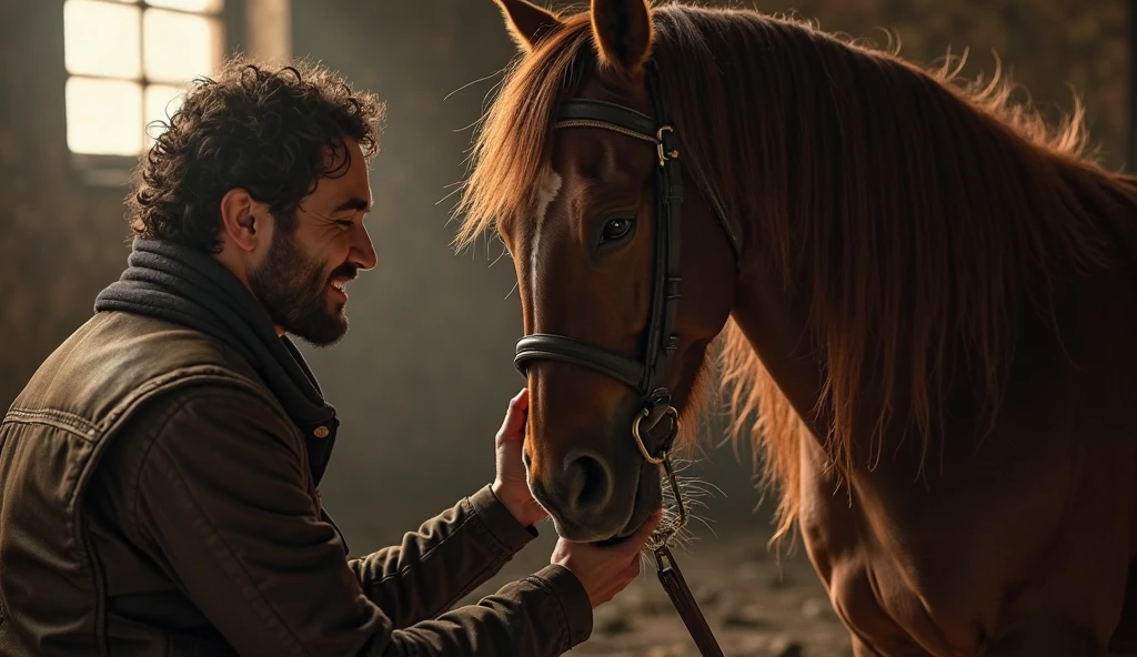 Fury, at , being caressed by Gabriel, that is now . They are in an ...