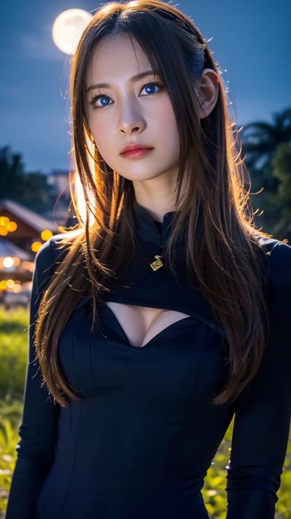 (( Gold , light blue eyes)),The Alpha , 1 girl, Alone, long hair - SeaArt AI