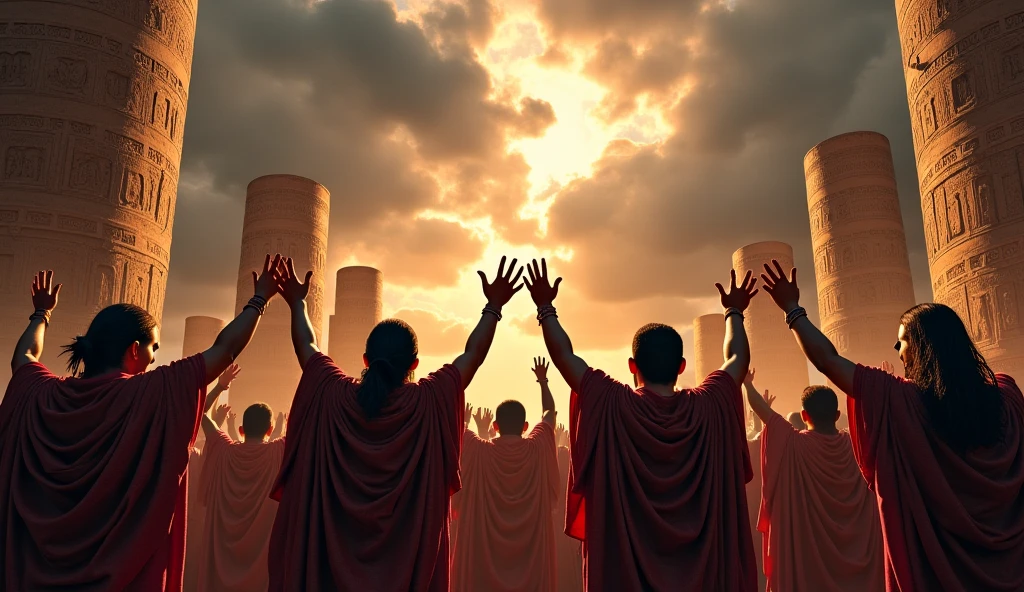 Create an image of the prophets of baal crying out to him - SeaArt AI