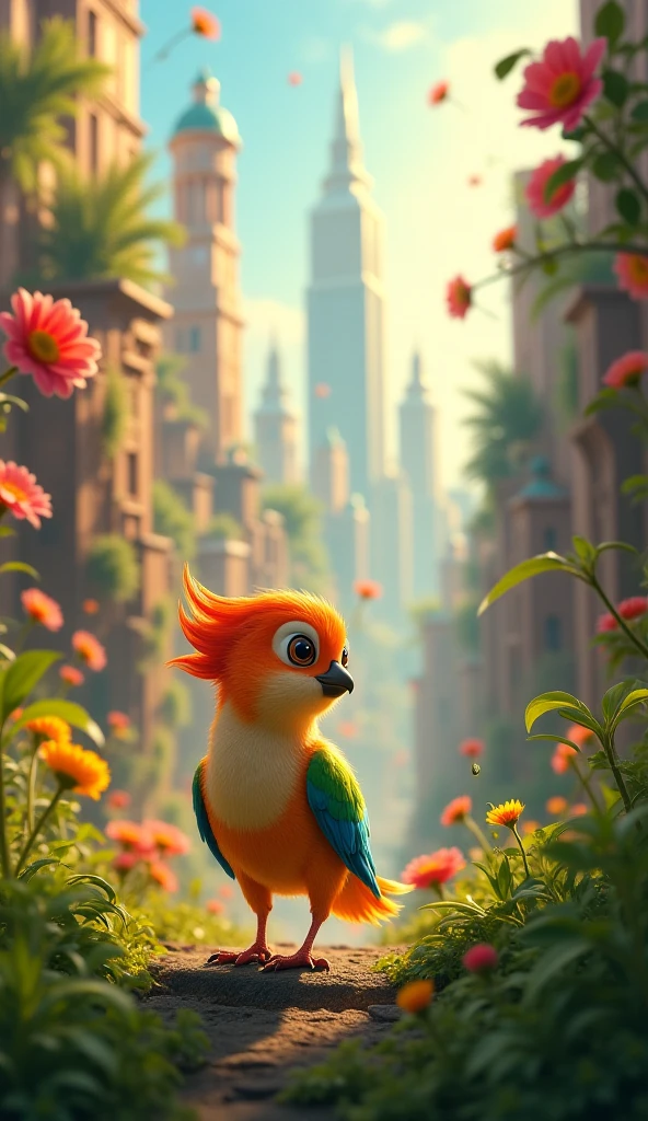 Chirpy was a small beautiful bird who lived in her jungle. One day ...