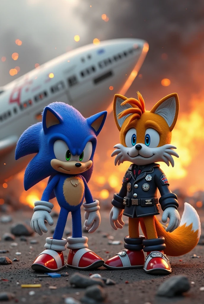 A highly detailed, cinematic 3D-rendered scene featuring Sonic the ...