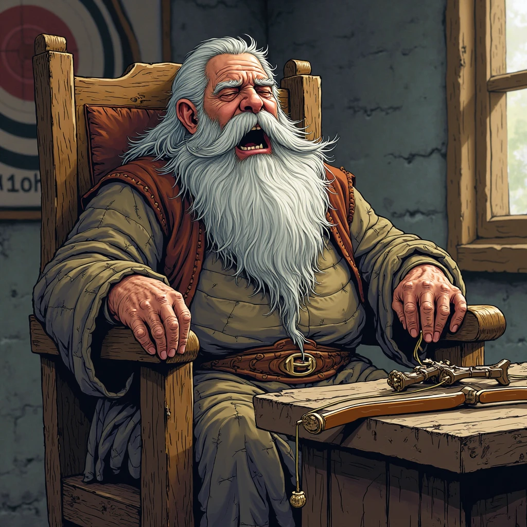 An old dwarf with an extremely long grey beard, depicted in the comic ...