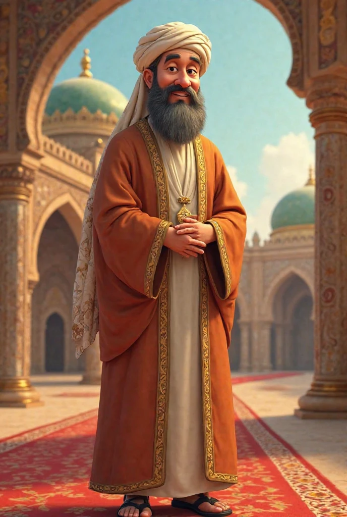Sheikh Ahmed Al-Khalili in the form of an animated cartoon - SeaArt AI