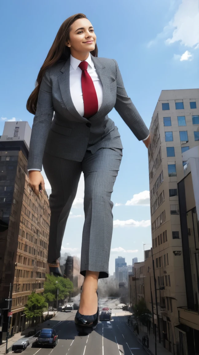 100 km tall giga giantic, growing out of a building, curvy bbw women ...