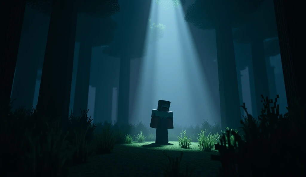 Minecraft, thumbnail, deep dark, white projector lamp, minecraft forest ...